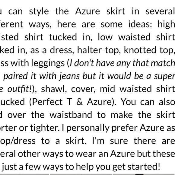 LuLaRoe | Skirts | Lularoe Azure Skirt Size Small | Poshmark